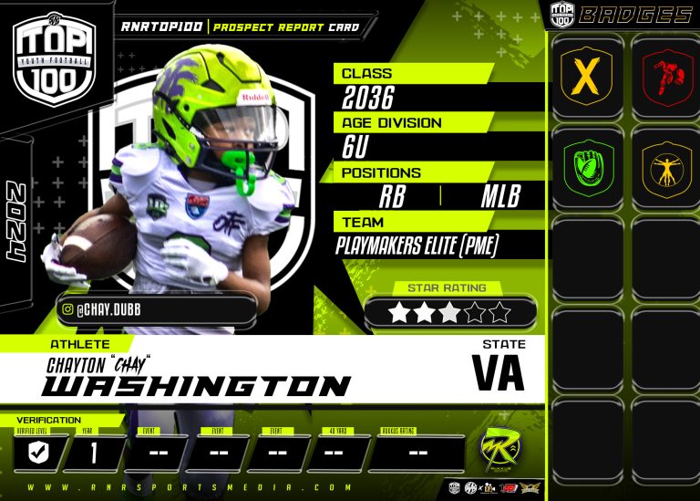 Prospect Report | 2036 ATH Chayton Washington out of VA - RNR Sports Media