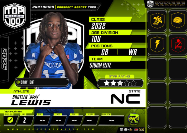 Prospect Report | 2032 CB/WR Braylen Lewis - RNR Sports Media